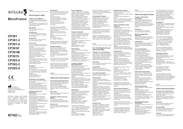 Integra MicroFrance® Electrosurgical Cables Mode d'emploi | Manualzz