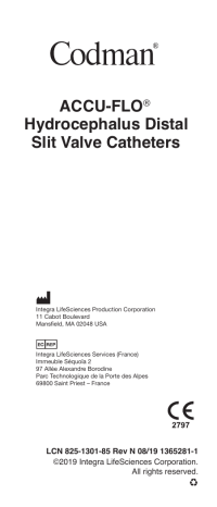 Integra ACCU-FLO® Hydrocephalus Distal Slit Valve Catheters ...