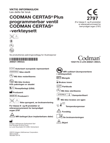 Integra CERTAS® Plus Programmable Valve & CERTAS® Tool Kit ...