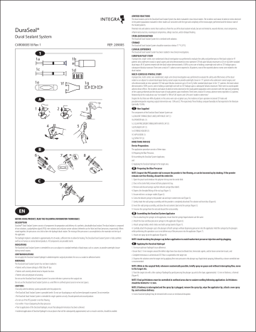 Integra DuraSeal® Dural Sealant System Instructions for use | Manualzz