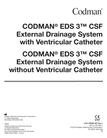 Integra CODMAN® EDS 3™ CSF Bedienungsanleitung | Manualzz