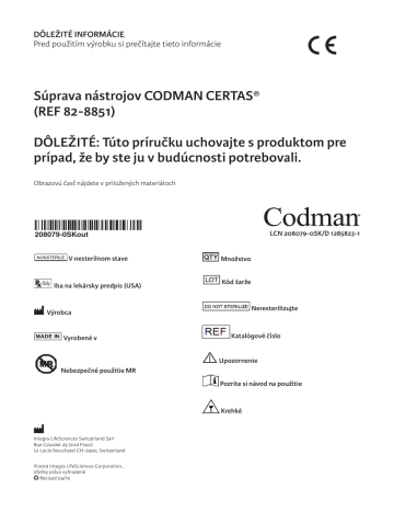 Integra CERTAS® Tool Kit Návod na používanie | Manualzz