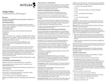 Integra Wave Intervertebral Disc Instructions for use | Manualzz