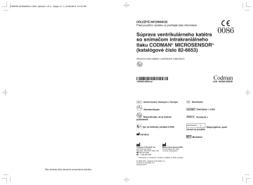 Integra 197605-0SK CODMAN MICROSENSOR® Ventricular Catheter Kit Návod ...