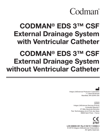 Integra CODMAN® EDS 3™ CSF Bedienungsanleitung | Manualzz