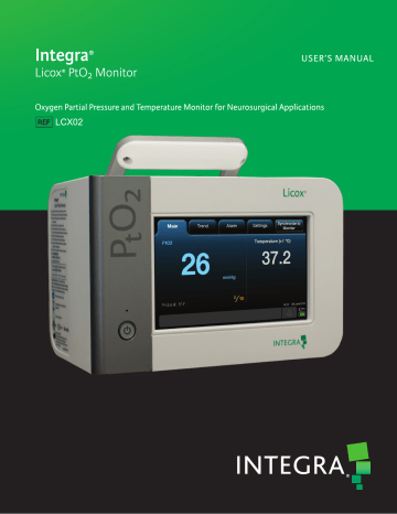Integra Licox® PtO2 Monitor Instructions for use | Manualzz