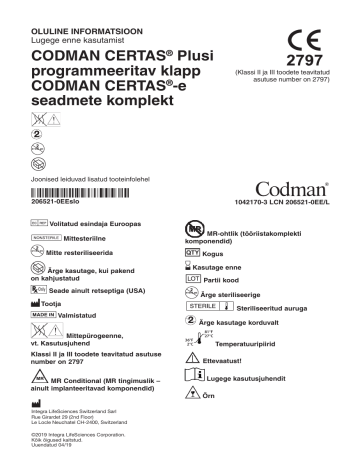 Integra CERTAS® Plus Programmable Valve & CERTAS® Tool Kit ...