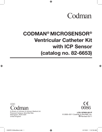 Integra Codman® MicroSensor® Ventricular Catheter DFU ...