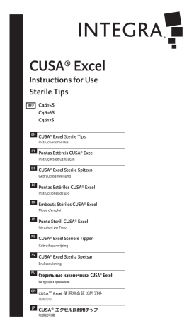 Integra CUSA® Excel Sterile Tips Mode d'emploi | Manualzz