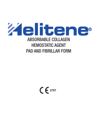 Integra Helitene® Absorbable Collagen Hemostatic Agent Pad and ...
