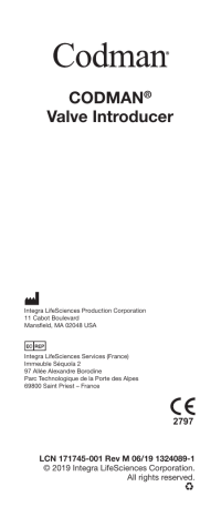 Integra CODMAN® Valve Introducer Bedienungsanleitung | Manualzz