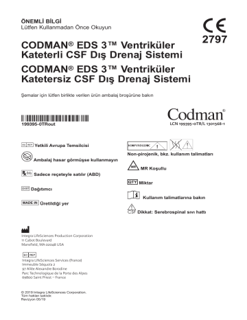 Integra CODMAN® EDS 3™ CSF Kullanma talimatları | Manualzz