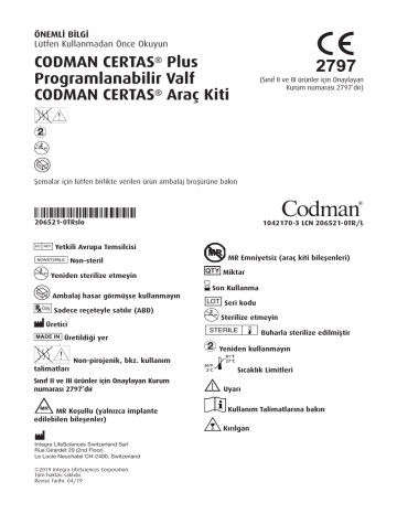 Integra CERTAS® Plus Programmable Valve & CERTAS® Tool Kit Kullanma ...