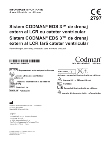 Integra CODMAN® EDS 3™ CSF Instrucțiuni de utilizare | Manualzz