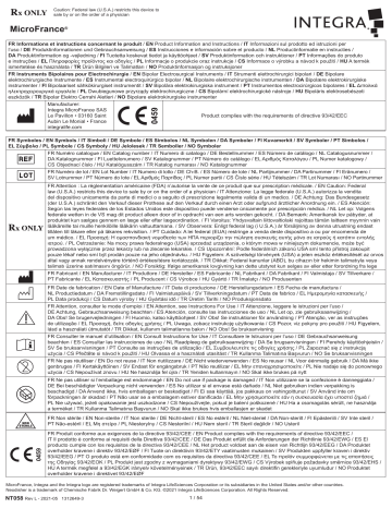 Integra MicroFrance® Bipolar Electrosurgical Instruments ...
