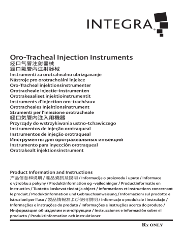 Integra Oro-Tracheal Injection Instruments Mode d'emploi | Manualzz