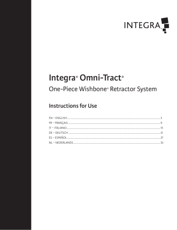 Integra Omni-Tract® One-Piece Wishbone® Retractor System ...