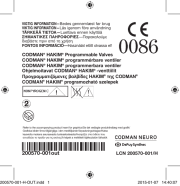 Integra 200570-001-H-OUT CODMAN® HAKIM® Programmable Valves ...
