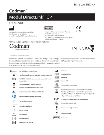 Integra DirectLink™ ICP Module 82-6828 Návod na používanie | Manualzz
