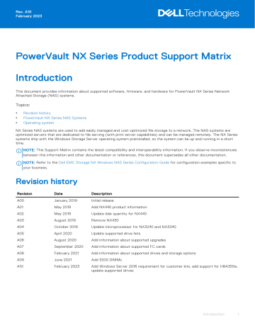 Dell EMC Storage NX3240 storage Specifications | Manualzz