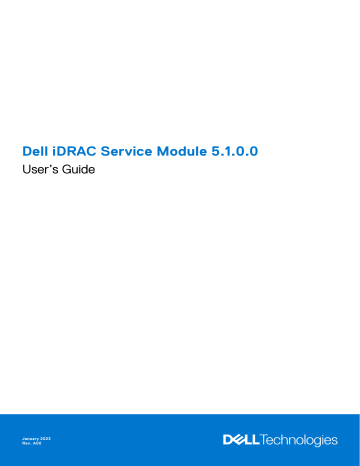 Dell iDRAC Service Module 5.x software User's guide | Manualzz