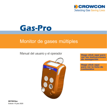 Crowcon Gas-Pro PID Portable Gas Detector Manual de usuario | Manualzz
