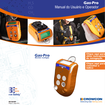 Crowcon Gas-Pro PID Portable Gas Detector Manuale utente | Manualzz