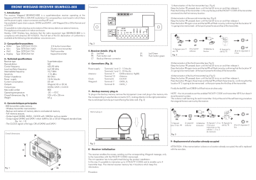 Erone WIEGAND RECEIVER 800 USERS Owner's Manual | Manualzz