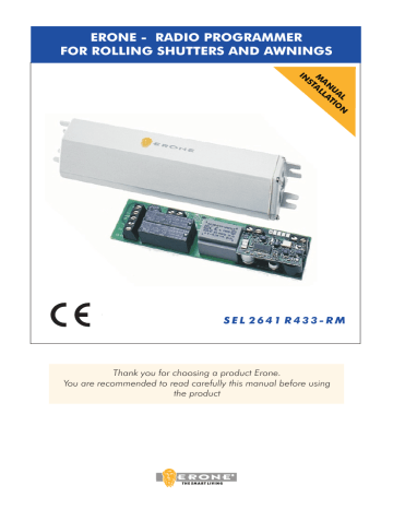 Erone RADIOPROGRAMMER Owner's Manual | Manualzz