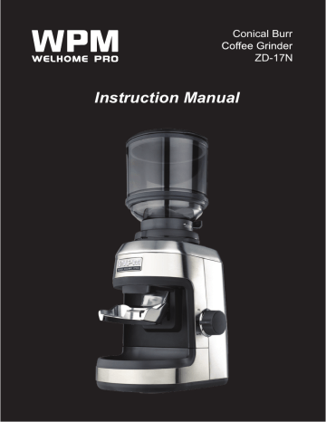 WPM ZD-17N Coffee Grinder Instruction manual | Manualzz