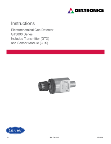Det-Tronics GT3000 Toxic Gas Detector Instructions | Manualzz