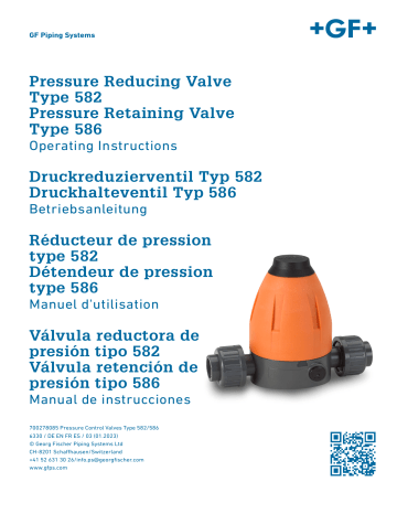 GF Pressure Control Valve Type 582/586 instruction manual | Manualzz