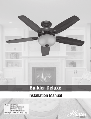 Hunter Fan 53089 Ceiling Fan Owner's Manual | Manualzz