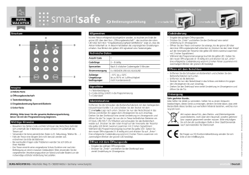 Burg-Wächter Smart Safe 10 E 20 E Bedienungsanleitung | Manualzz