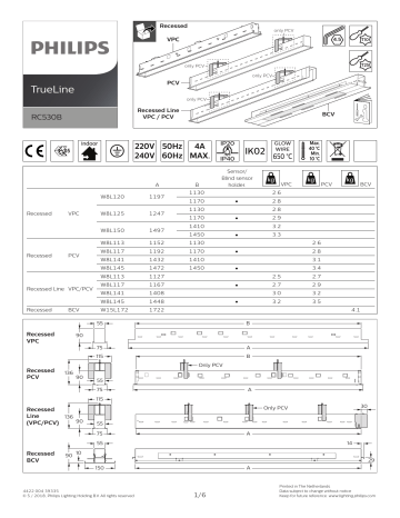 Philips TrueLine, recessed Instructions | Manualzz