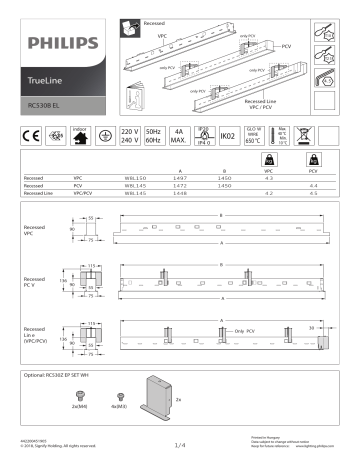 Philips TrueLine, recessed Instructions | Manualzz
