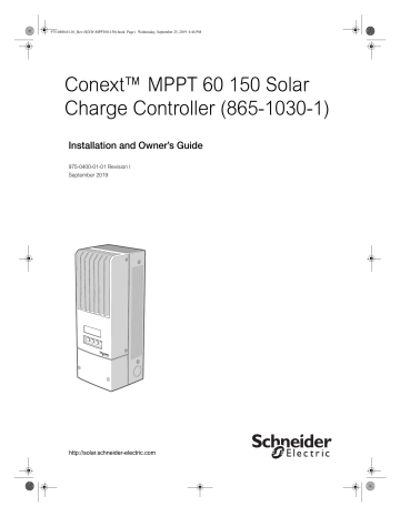 Schneider Electric Conext MPPT 60 150 User Guide | Manualzz