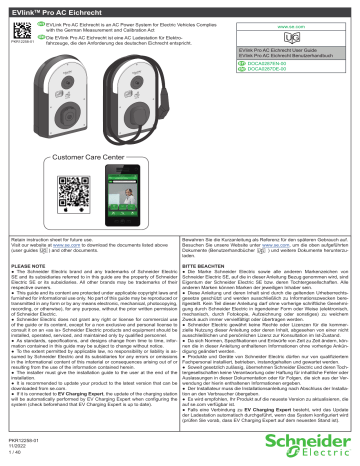 Schneider Electric EVlink Pro AC Instruction Sheet | Manualzz