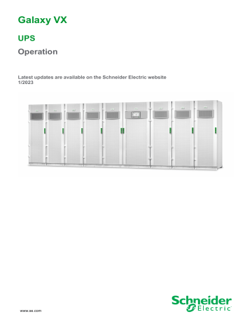 Schneider Electric Galaxy VX User Guide | Manualzz