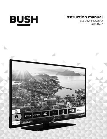 Bush ELED32FHDSDVD 32 Inch Smart Full HD HDR Freeview TV / DVD Combi ...