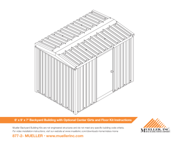 Mueller Backyard Building Kit 6′ x 9′ Size Instructions | Manualzz