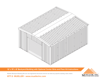 Mueller Backyard Building Kit 12′ x 15′ x 8′ Size Instructions | Manualzz