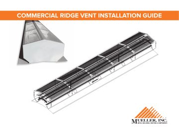 Mueller Commercial Ridge Vent Installation Manual | Manualzz