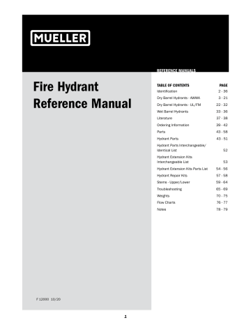 Mueller Fire Hydrant Reference manual | Manualzz
