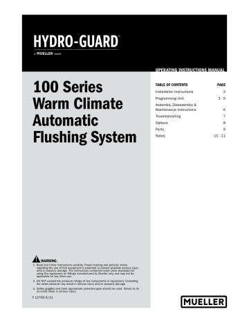 Mueller Hydro-Guard 100 Series Warm Operating instructions | Manualzz