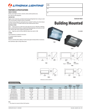 Lithonia Lighting TWR1 LED P2 50K MVOLT DDBTXD M2 Contractor Select TWR ...