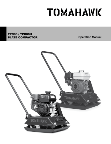 Tomahawk Power TPC80 + TPC80-WHEELS + TPC80-POLYPAD Vibratory Plate ...