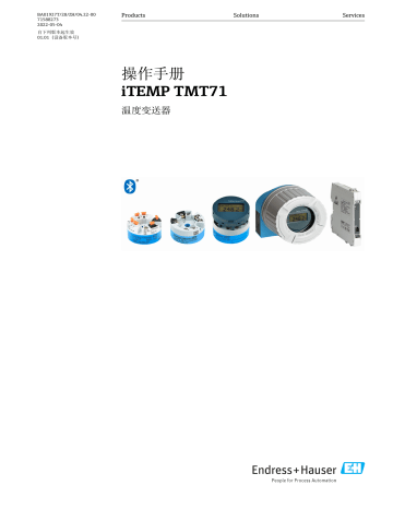 Endres+Hauser iTEMP TMT71 取扱説明書 | Manualzz