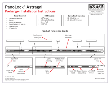 Endura Astragal Installation Instructions | Manualzz