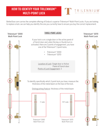 Endura Trilennium Lock Guide | Manualzz